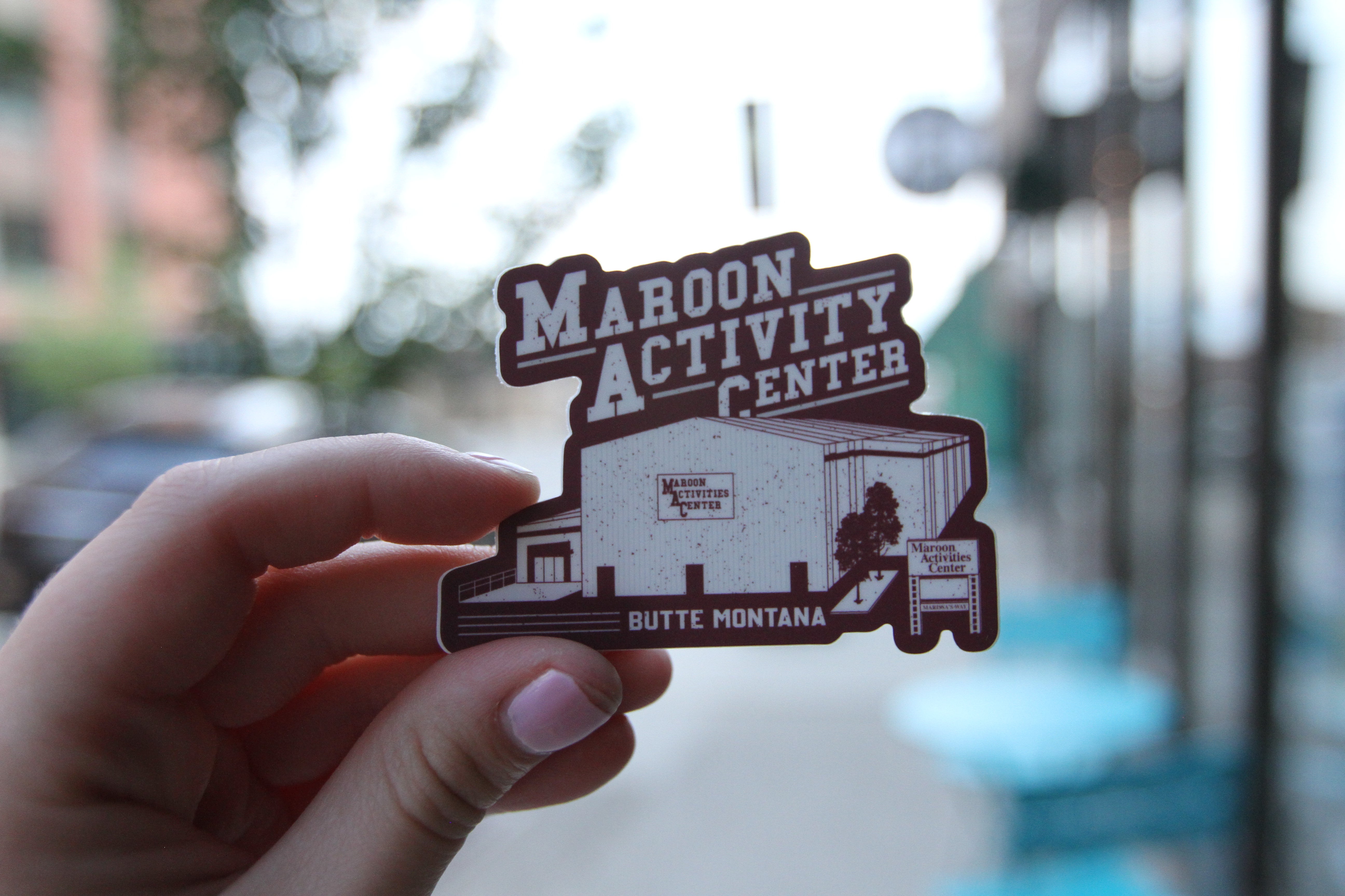 Vintage Maroon Activity Center Sticker | Dig City Supply LLC